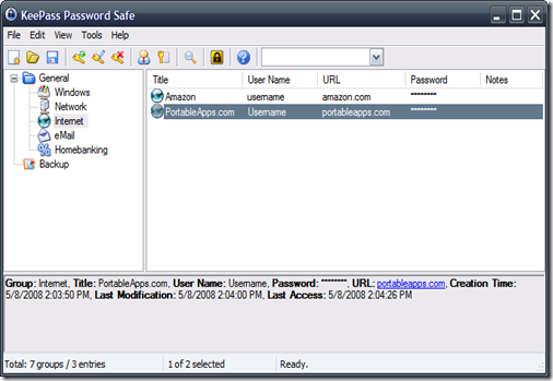 KeePass Password Safe Portable Gratuito | manutenç@o.net